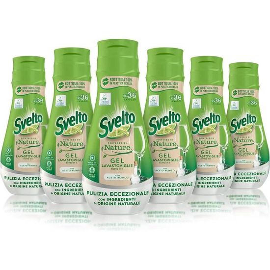 Svelto Ecolabel Gel lave-vaisselle avec vinaigre, paquet économique ...