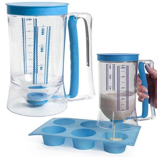 Verseur Doseur Pâte à Gâteau crêpes - Bleu - Cdiscount Maison