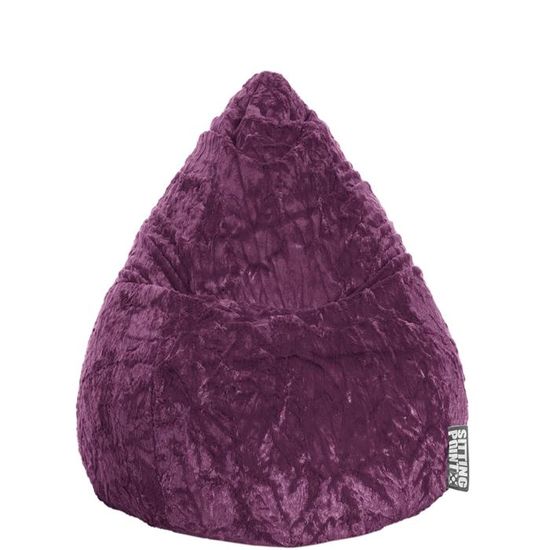 Pouf Fluffy XL Aubergine - Cdiscount Maison