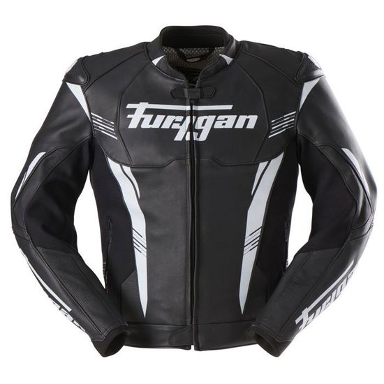 Veste cuir moto Furygan Pro One - noir/blanc - M - Cdiscount Auto