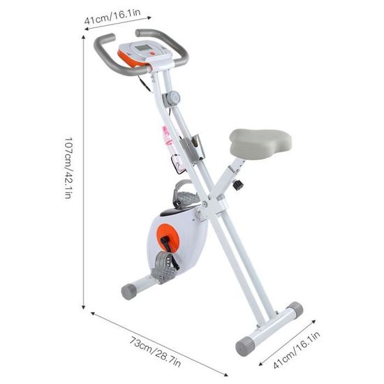 LEX Vélo d'aérobic pliable, vélo d'appartement multifonction, marche ...
