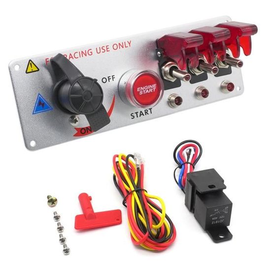 Voiture 12V One-Button Master Switch Panel Modified LED Allumage Switch ...