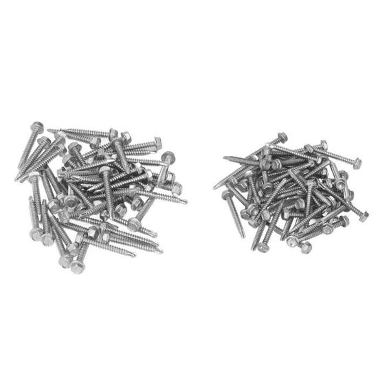 Tbest Kit d'assortiment de vis autoperceuses Assortiment de 100 vis autoperceuses à tête ...