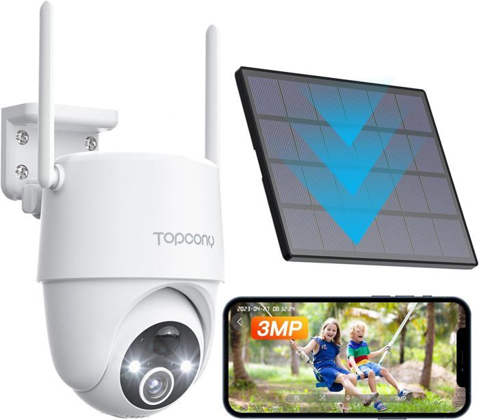 2K Camera Surveillance WiFi Exterieure Batterie 360° Camera ...