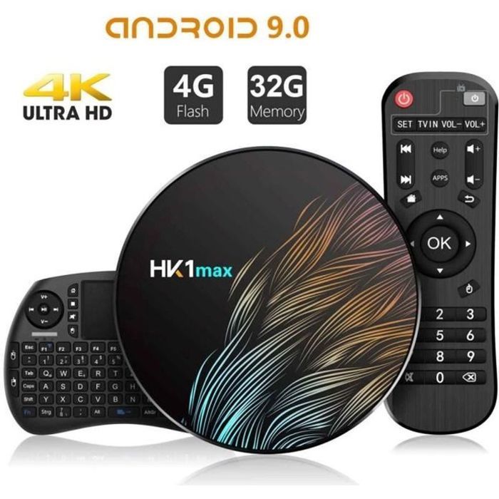 MEDIA STREAMER - HK1MAX Smart Tv Android 90 4Go 32Go 24G-5GWifi BT40 ...