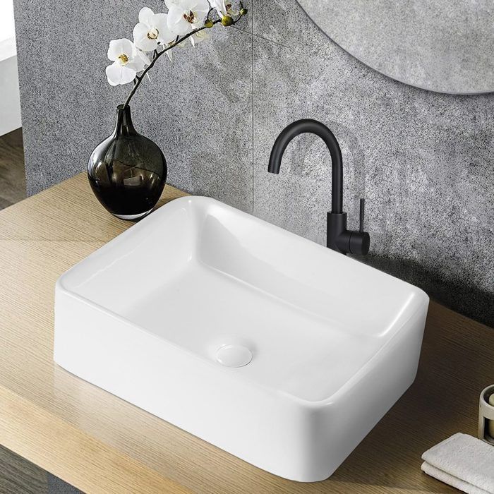 Lavabo moderne Homefire, céramique durable et anti-rayures - Modèle ...