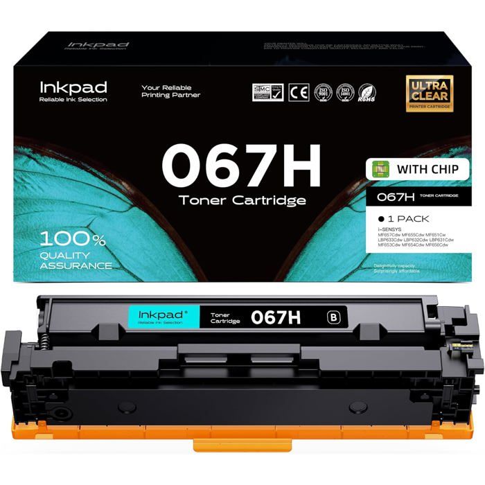 067 Cartouche De Toner Compatible Pour Imprimante Canon 067 067H I ...