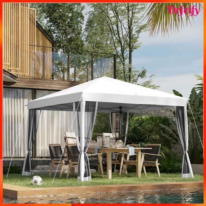 Tonnelle pliable - AKOZON - Style colonial - 3x3 m - 4 moustiquaires ...