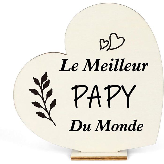 Cadeau Papy Ornement en Bois Fete des Grand Pere Cadeau Grand Pere ...