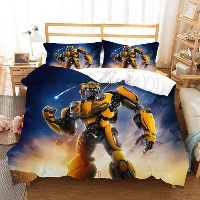 Cartoon Bumblebee Optimus Prime Parure De Lit En Microfibre Avec Housse ...