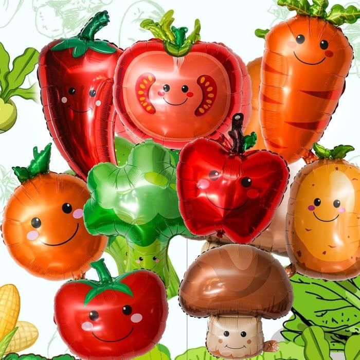 Lot de 9 ballons à légumes en forme de fruits - Décoration d ...
