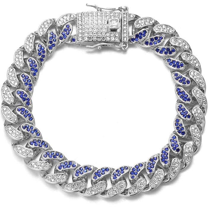 Diamant Cubain Chaîne Pour Homme Fuji,14Mm Chaîne En Or Iced Out Plaqué ...