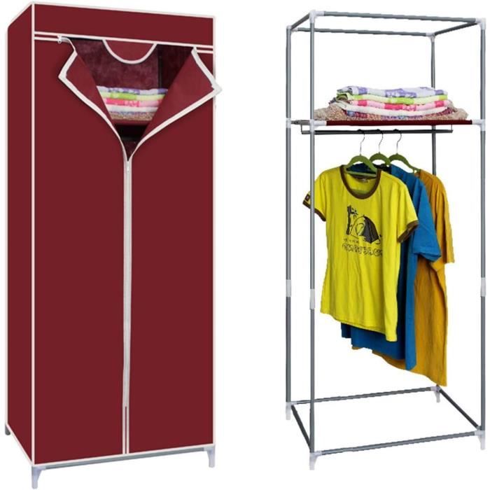Armoire en Tissu, Garde Robe Simple Portative, Placard Pliable avec ...