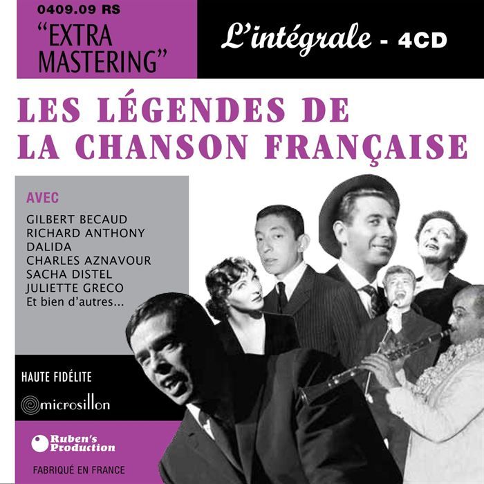 Légendes de la Chanson Française Coffret 4 CD - Achat CD - Cdiscount ...