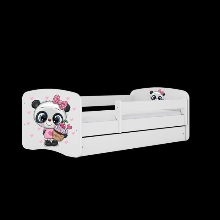 Lit panda blanc Babydreams avec tiroir - Kocot Kids - 140x70 cm - Bois ...