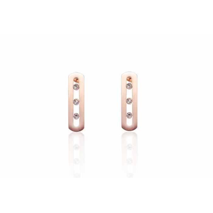 Boucles d'oreilles roses - Ensemble De Bijoux Tendance En Acier ...