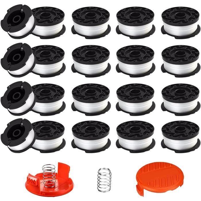 Lot de 24 bobines de fil de rechange pour débroussailleuse Black Decker 12,2 m 0,2 cm pour ...