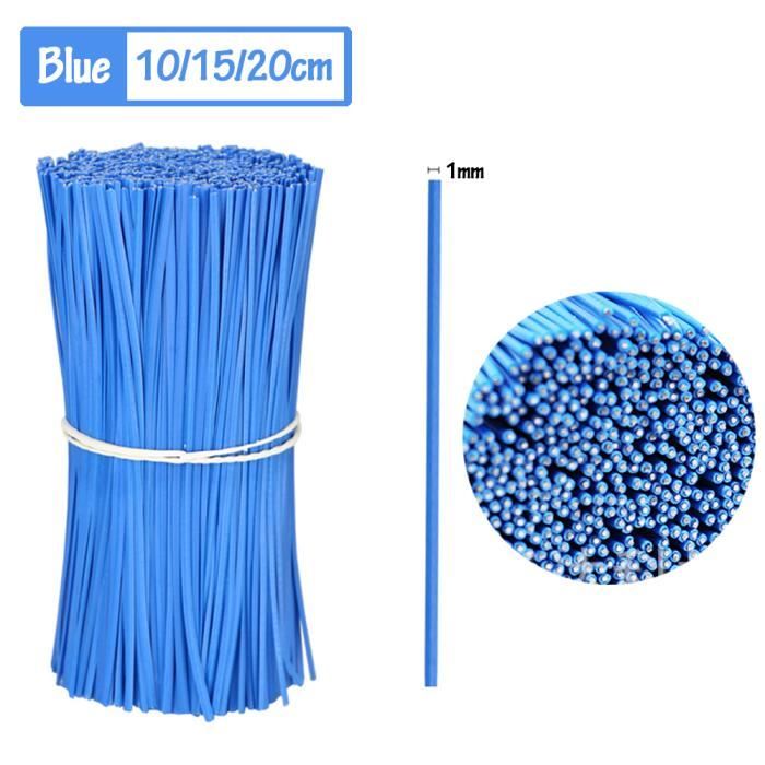 20 cm (50 pc) - Bleu - Attaches de câble de jardinage réutilisables ...