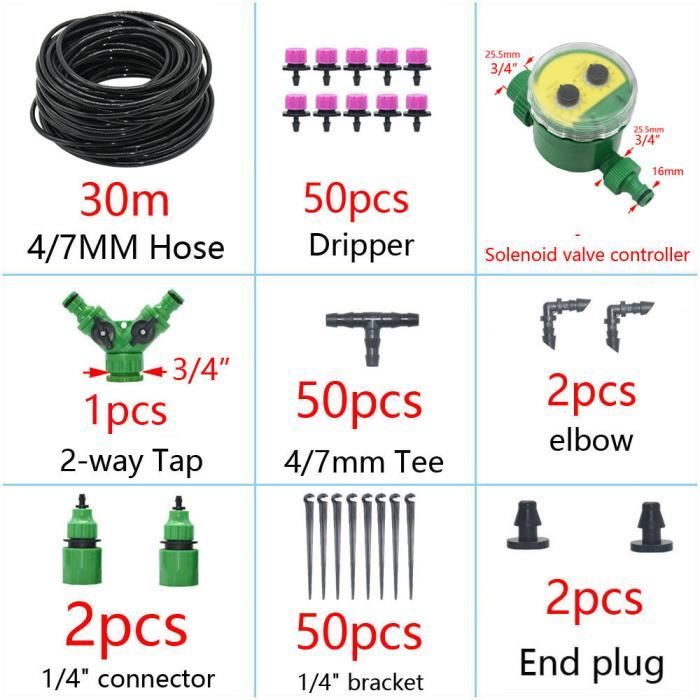 Pièce détachée arrosage,Système d'irrigation goutte-à-goutte,bricolage,Kit de système d'arrosage ...