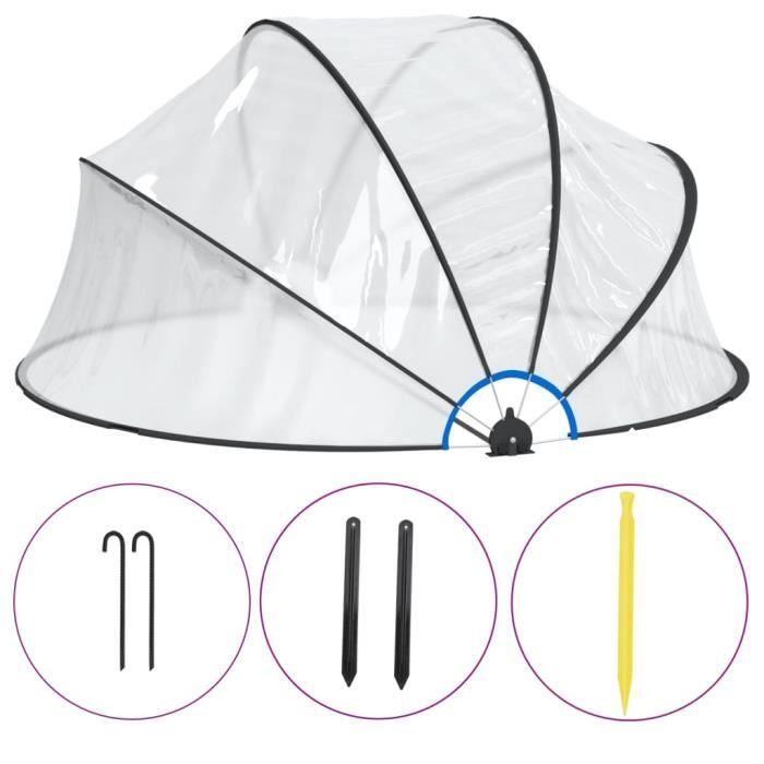 Dôme de piscine rond 315x158 cm PVC Dilwe7842690256151 - Cdiscount Jardin