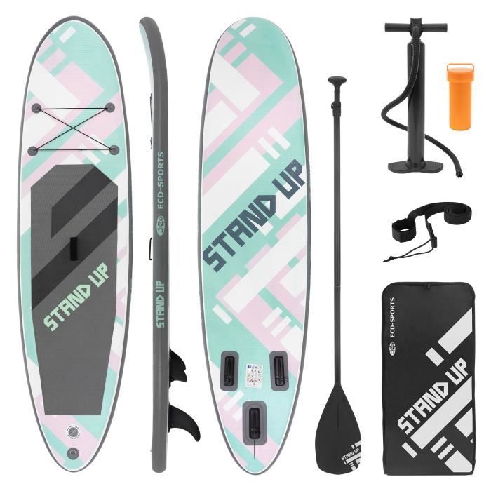 ECD Germany SUP Board Stand Up Paddle Gonflable Stripes | 308x78x10 cm ...