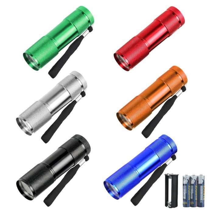 Mini Lampe Torche LED,6 Pack Aluminium Lampe de Poche Enfant Petit avec ...