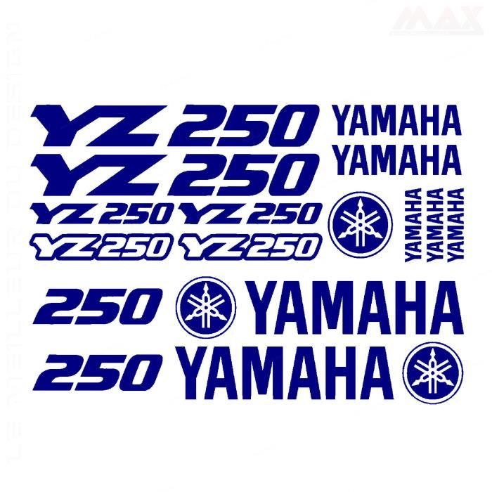 16 stickers YZ 250 – BLEU MARINE – YAMAHA sticker YZ 250 - YAM438 ...