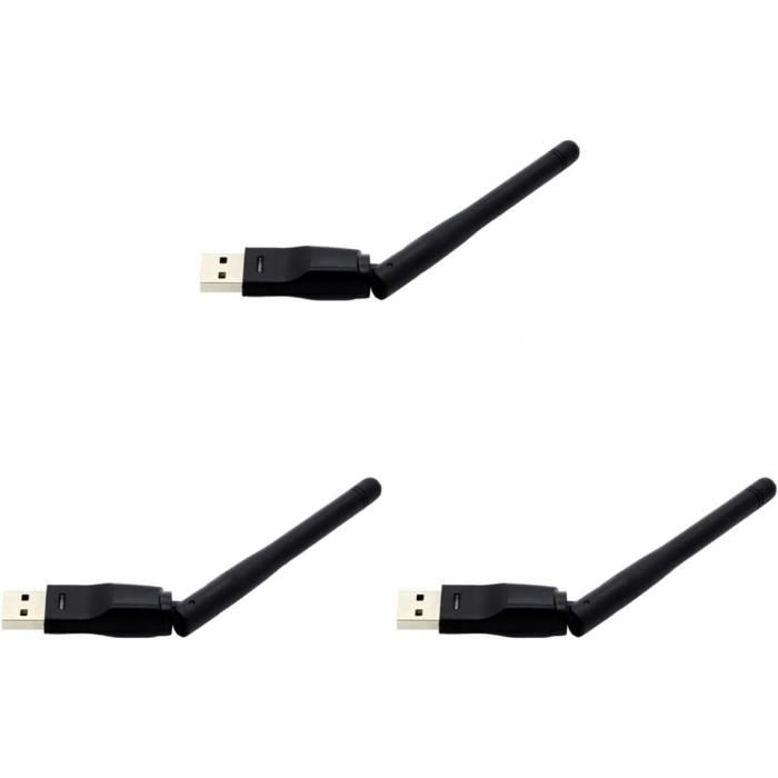 Adaptateur USB 3 Pièces Antenne WiFi USB Dongle WiFi USB Mélangeur ...