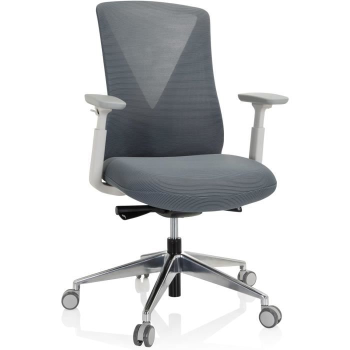 740007 Chaise De Bureau Papil Pro Tissu Gris, Siège Pivotant ...