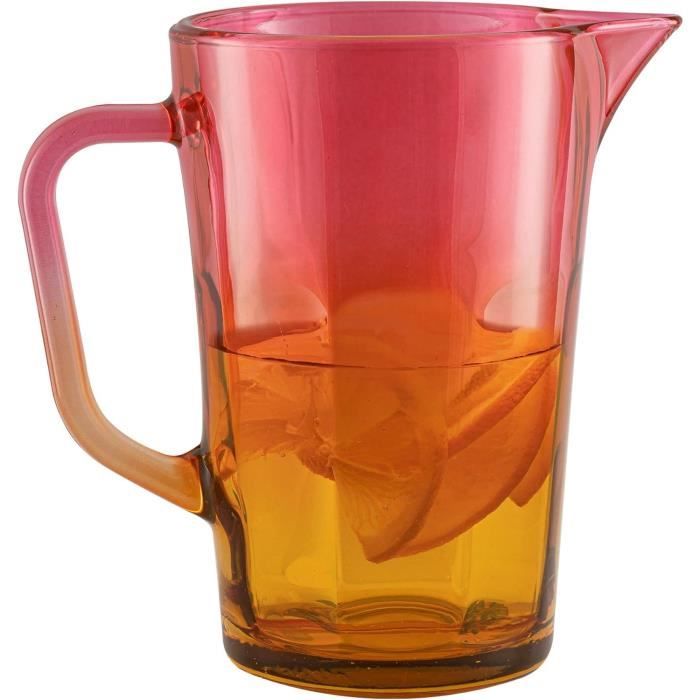 Carafe Eau 1L Pichet En Verre À Jus Avec Anse Cruche En Verre Pour ...