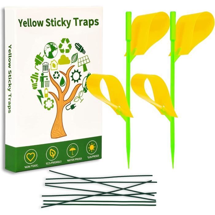 45PCS Jaune Pieges Collants Double Face, Pièges à ctes Plantes, Jaunes ...