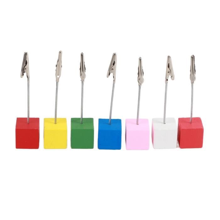 Tbest pince à message 7pcs supports de cartes porte-numéros de table ...