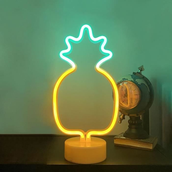 Lumière Néon Ananas Led Néon - Veilleuse - Fonctionne Avec Usb-Piles ...