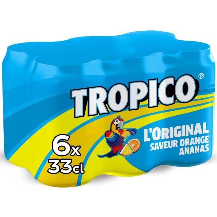 LOT DE 4 - TROPICO Boisson l'Original saveur orange ananas - Pack de 6 ...