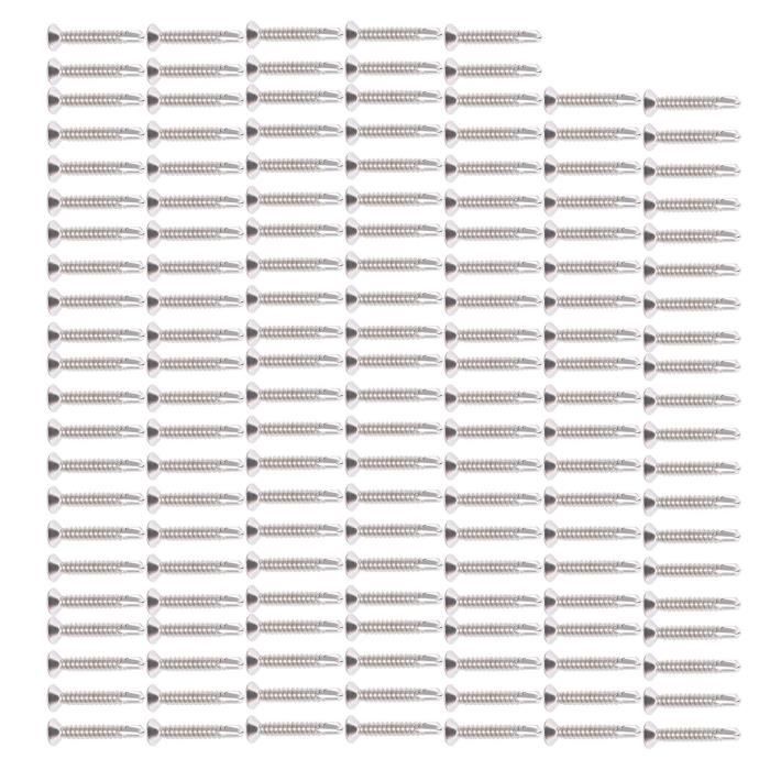 YOSOO Vis perceuses à tête fraisée 150 pièces vis de forage à tête fraisée croisée 304 vis en ...