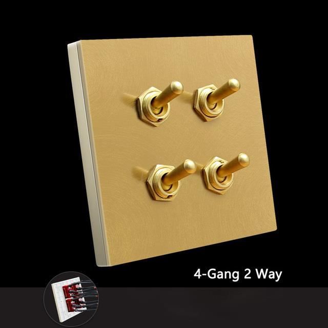 Interrupteur mural,4-Gang 2 Way Switch--Interrupteur À Bascule Pour ...