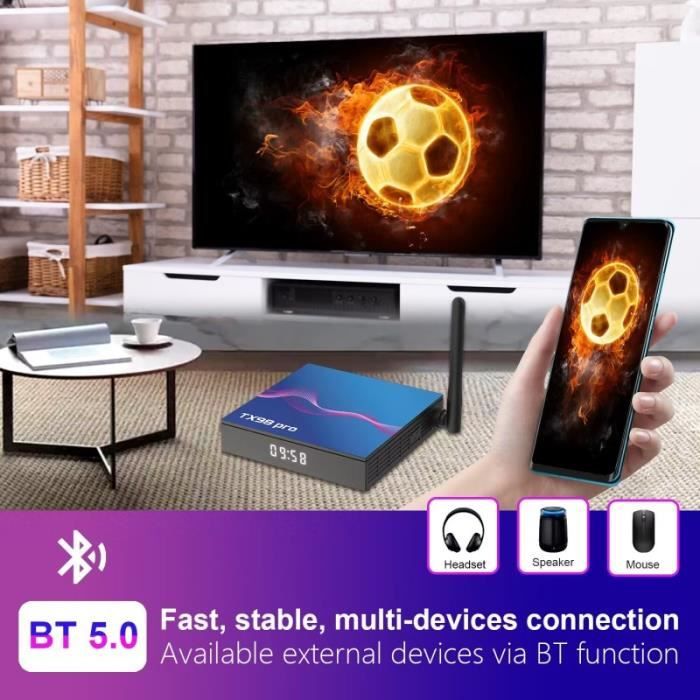 Boitier IPTV Android 12.0 HK1RBOX - 4GB RAM 32GB ROM - WIFI 2,4G/5G - 4K HD - 3D - LAN10-100M ...