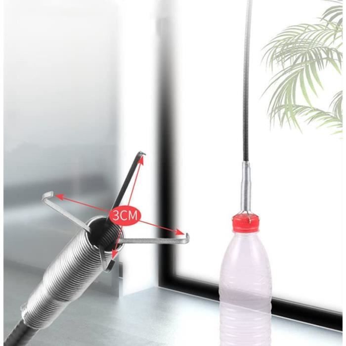 160cm Long Flexible Grabber Claw Retriever Stick - Sewer Cleaning Hook ...