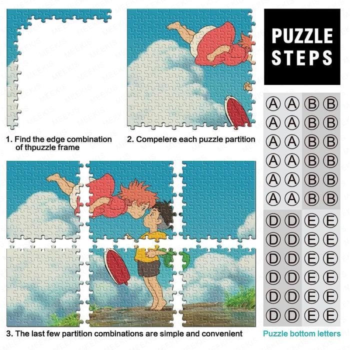 Hayao Miyazaki Puzzle 500 Pièces Animation Puzzle En Bois Jeu D ...