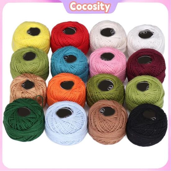 Cocosity coton au crochet Cocosity Fil de crochet Lot de 16 Fils à ...