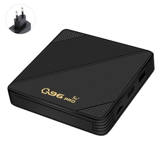 4GB-64GB - Bouchon UE - Boîtier Smart TV Q96 PRO, Android 10.0, Amlogic 905 Quad Core, 8 go-2.4 ...