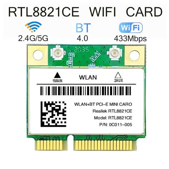 Rtl8821ce - Carte Réseau Wifi Mini Pcie Rtl8822ce, 1200mbps, 2.4g-5ghz ...