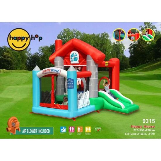 Jeux gonflables - HAPPY HOP - Château Maison zone aire de jeu gonflable ...