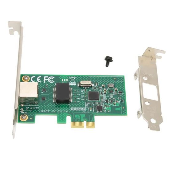 Fdit carte d'interface réseau PCIE X1 Carte réseau PCIE NIC 1000 Mbps Port RJ45 adaptateur LAN ...