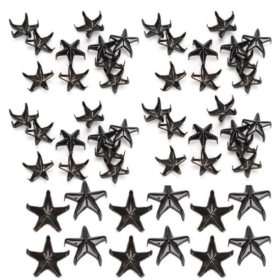 TMISHION Rivets étoiles 200pcs Star Rivets 5-Pointed Star Claw Nails ...
