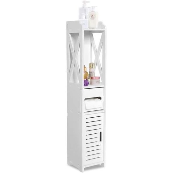 Meuble Colonne De Salle De Bain - TRAHOO - Armoire De Toilette Meuble ...