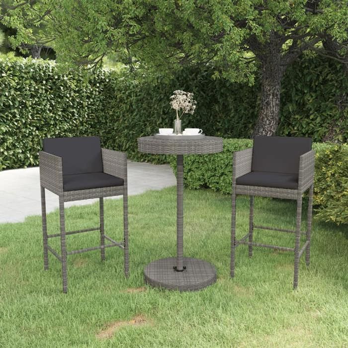 UU Ensemble de bar de jardin Extérieur 3 pcs - Mobilier de Jardin et ...