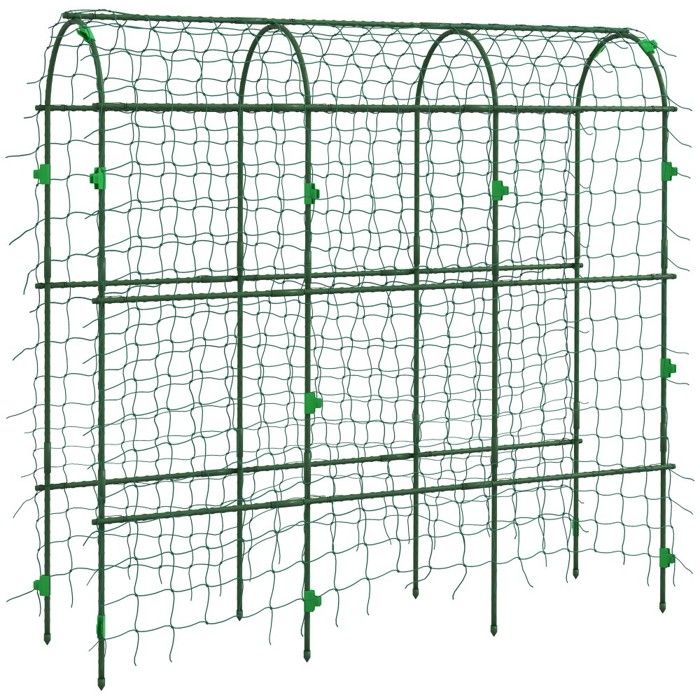 Treille - Treillis Treillis réglable acier vert 43x182x183cm pour ...