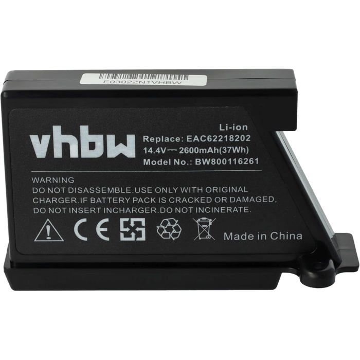 Li-Ion Batterie 2600Mah (14.4V) Pour Robot Aspirateur Home Cleaner Lg Hombot Vr6171Lvm, Vr6260 ...
