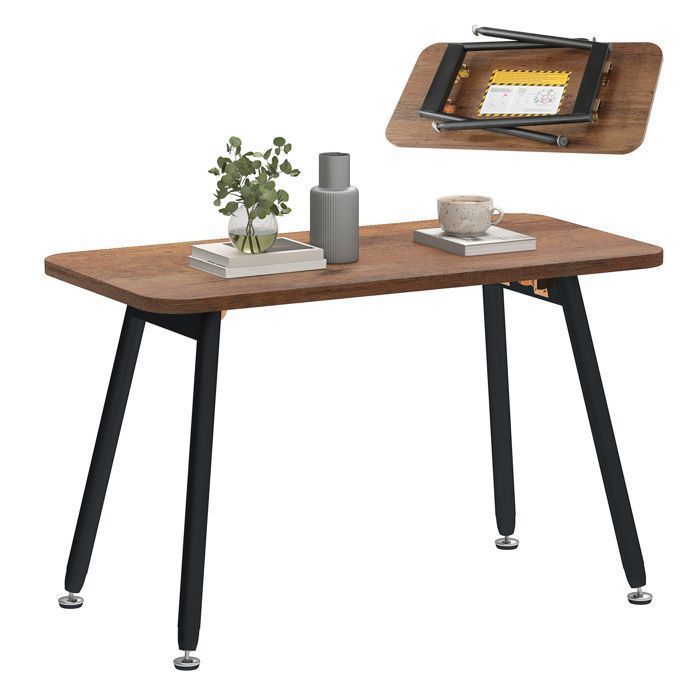 Table basse pliante Balconera 80x40x45cm - sans installation - Noyer ...